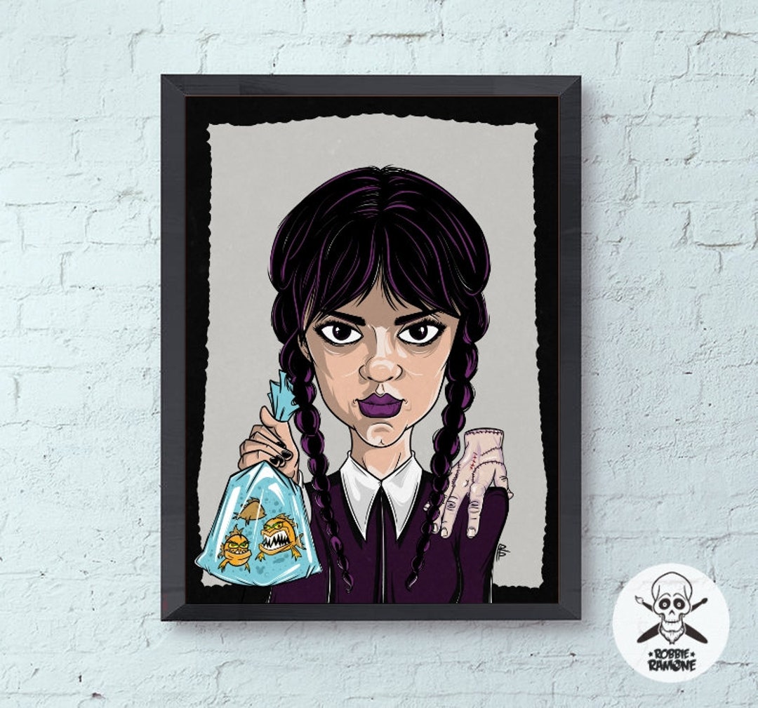Wednesday Serie Art, the Addams Family Art Print, Wednesday Addams ...