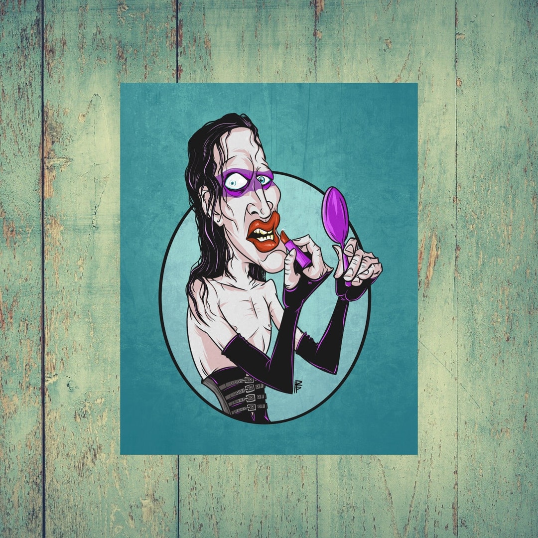 Marilyn Manson Art Print, Marilyn Manson Poster, Marilyn Manson Canvas ...