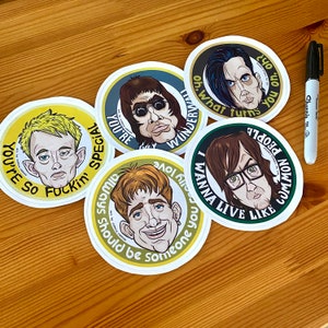 Britpop Stickers Set Britpop Music Stickers Pack 90's - Etsy