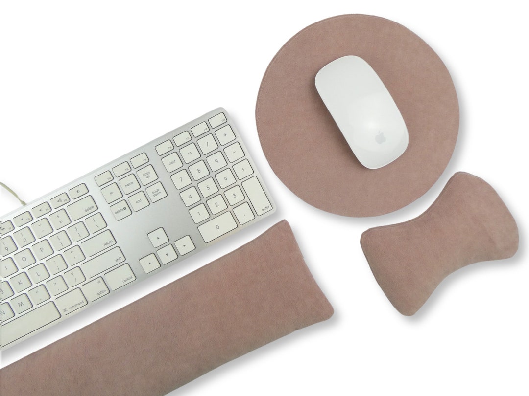 Handmade Buckwheat Hulls Wrist Rests: Dusky Pink Velvet, Keyboard ...