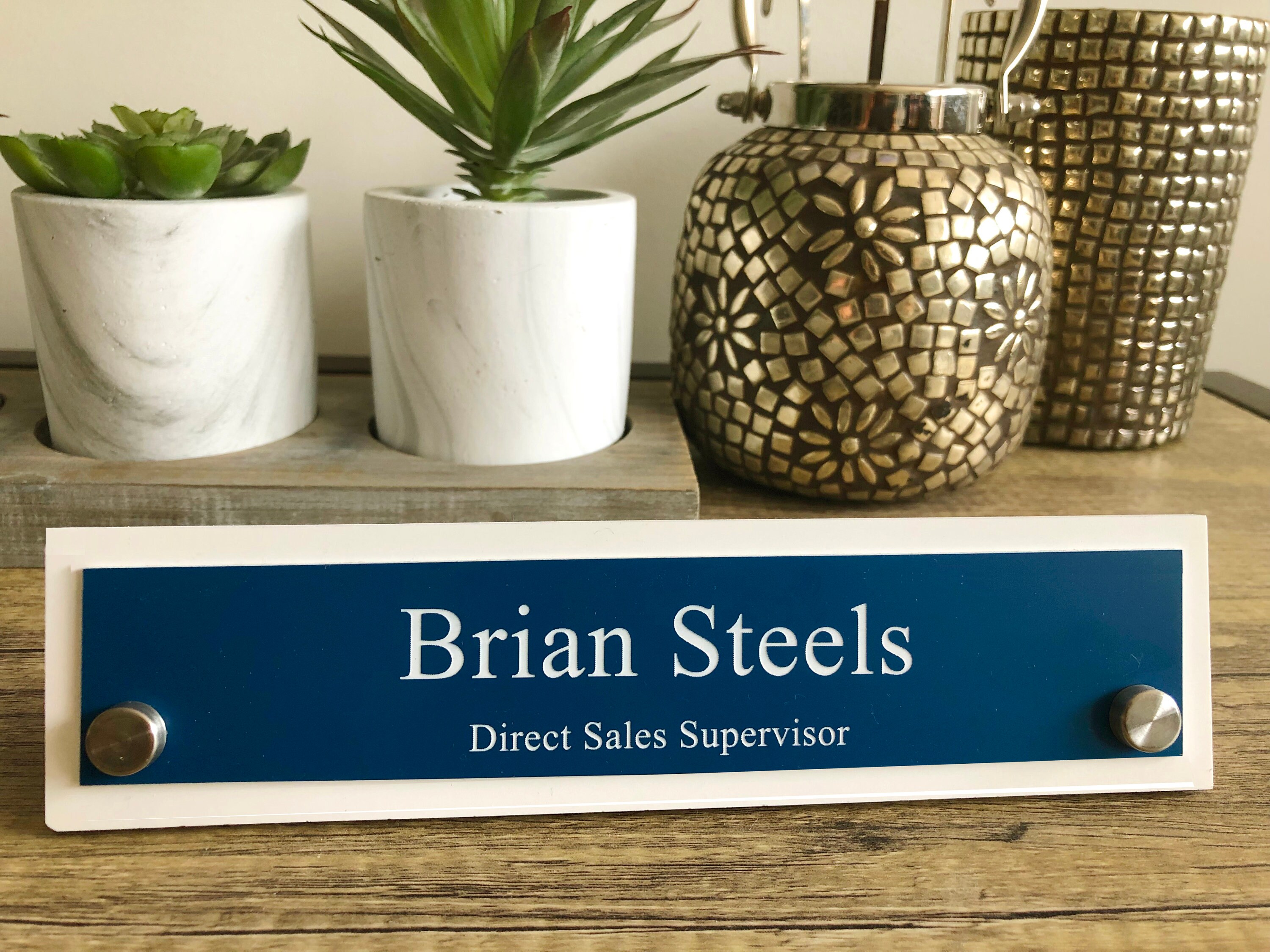 Nameplate personalized gift name plates for desk office | Etsy