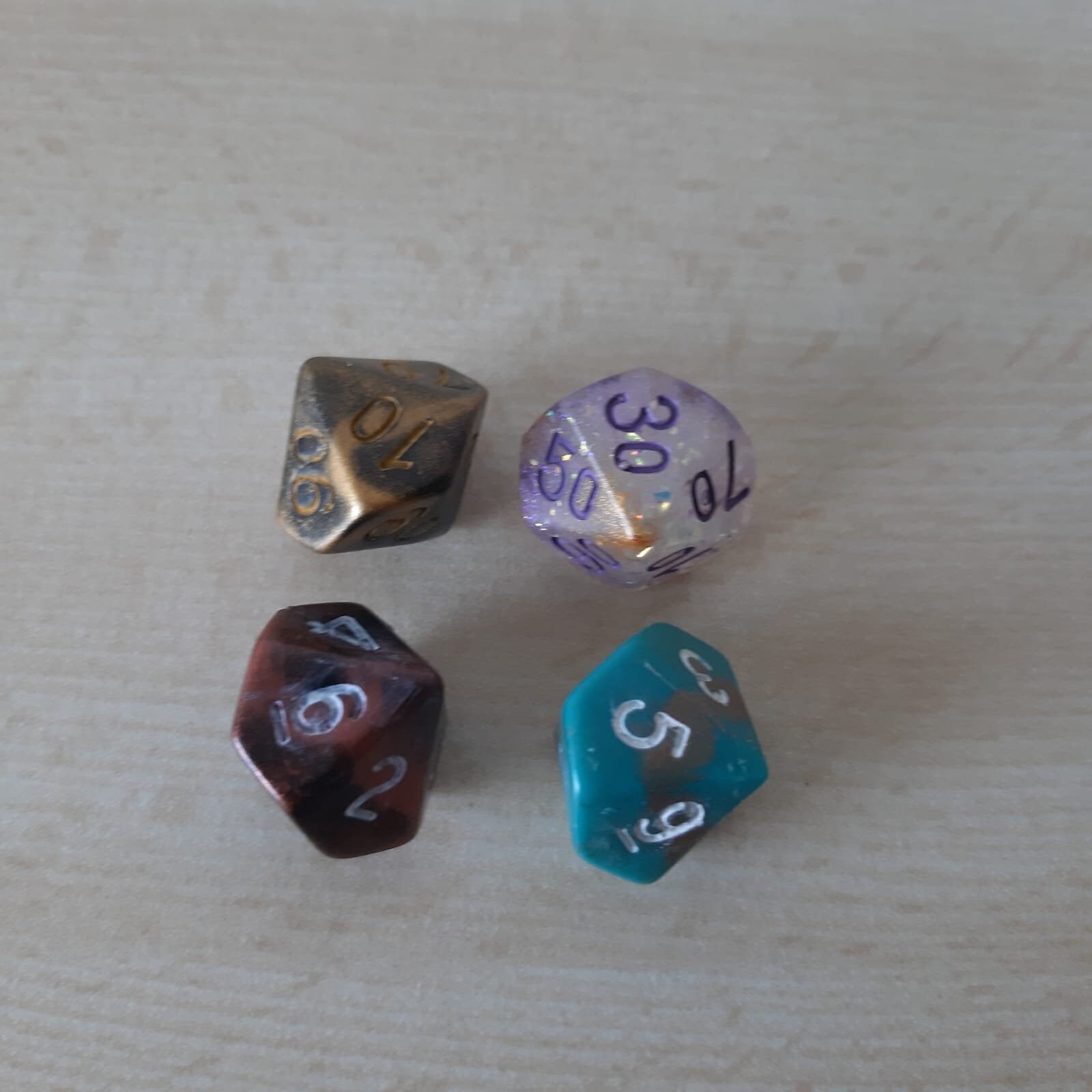 2d10 2d100 Percentage Die Set Dnd Dice Handmade Dice Set Misfit Set ...