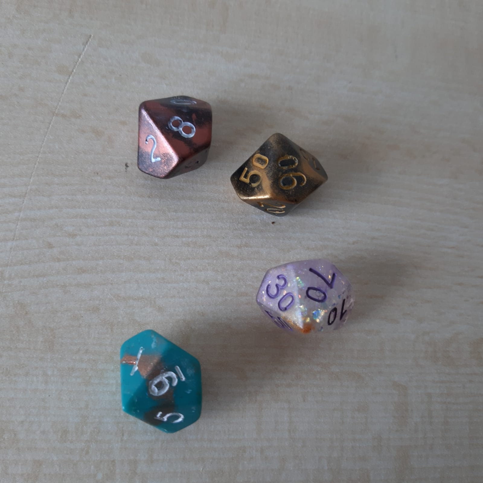 2d10 2d100 Percentage Die Set Dnd Dice Handmade Dice Set Misfit Set ...