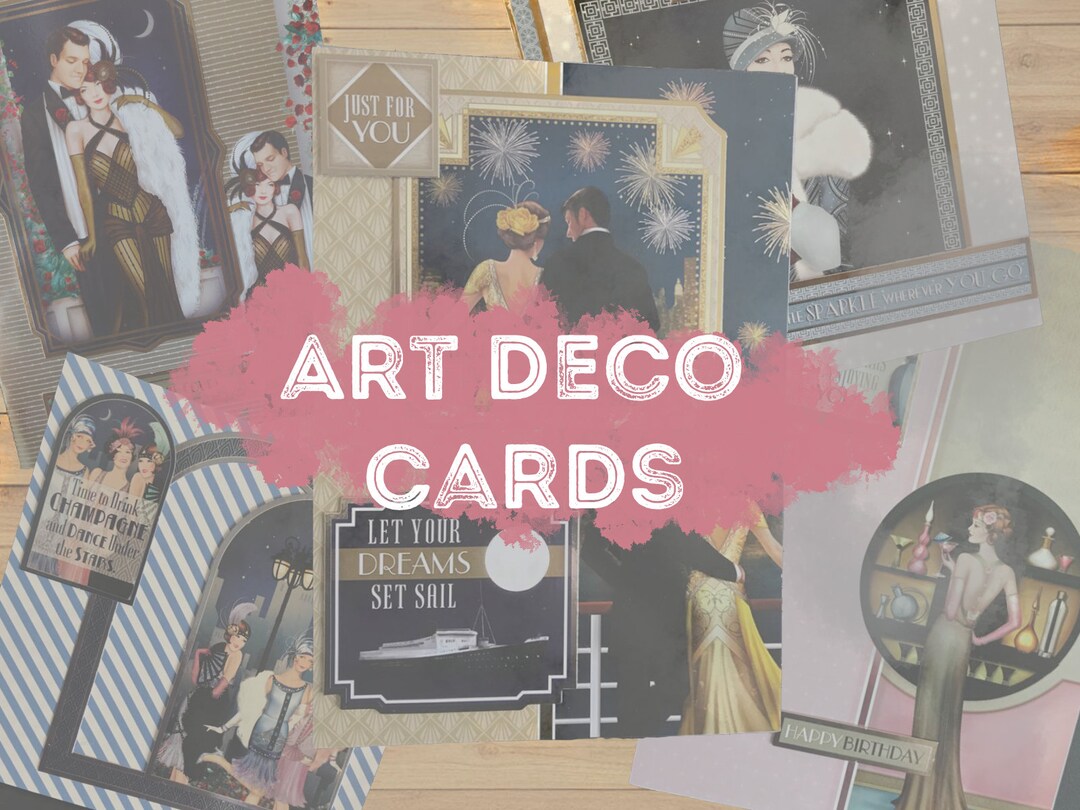 Art Deco Themed Cards - Etsy