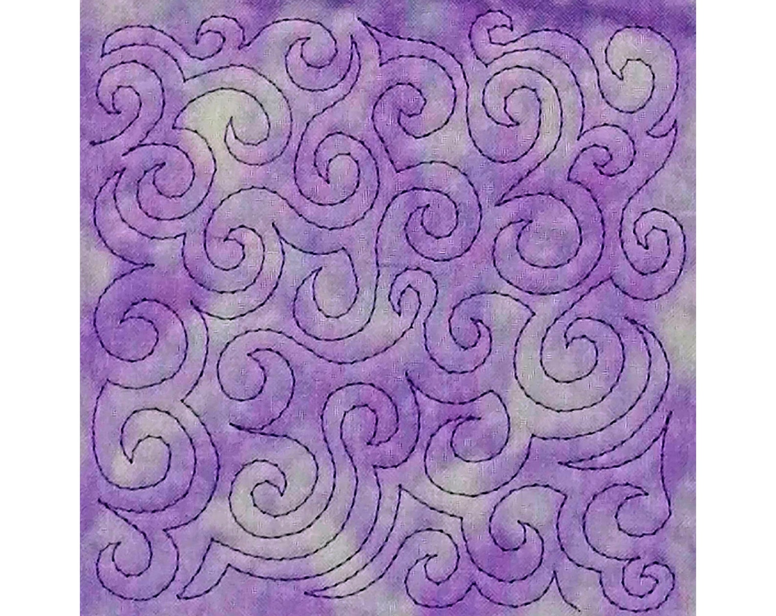 ITH Quilt Block Machine Embroidery Design Swirl 4, 5, 6, 7, 8 5 Sizes ...