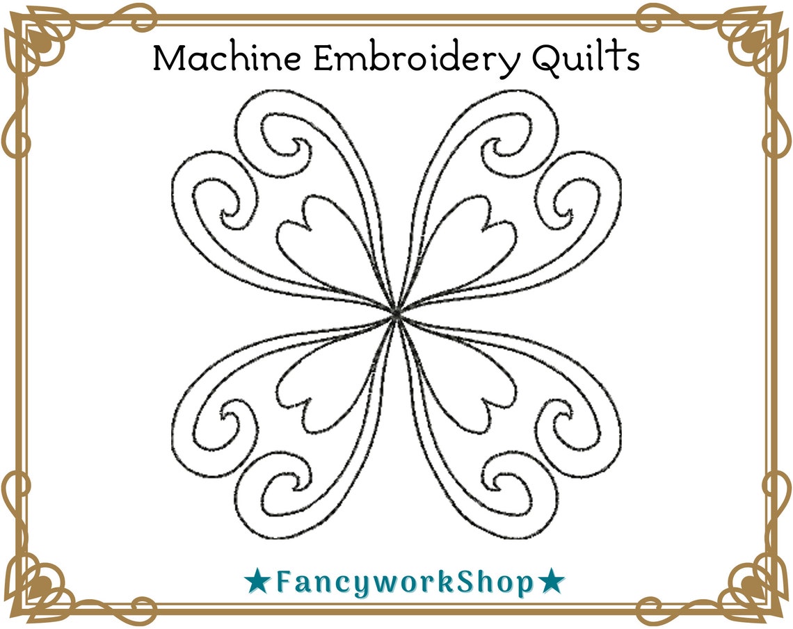 Quilt Block Machine Embroidery Design Hearts Quilt Pattern - Etsy