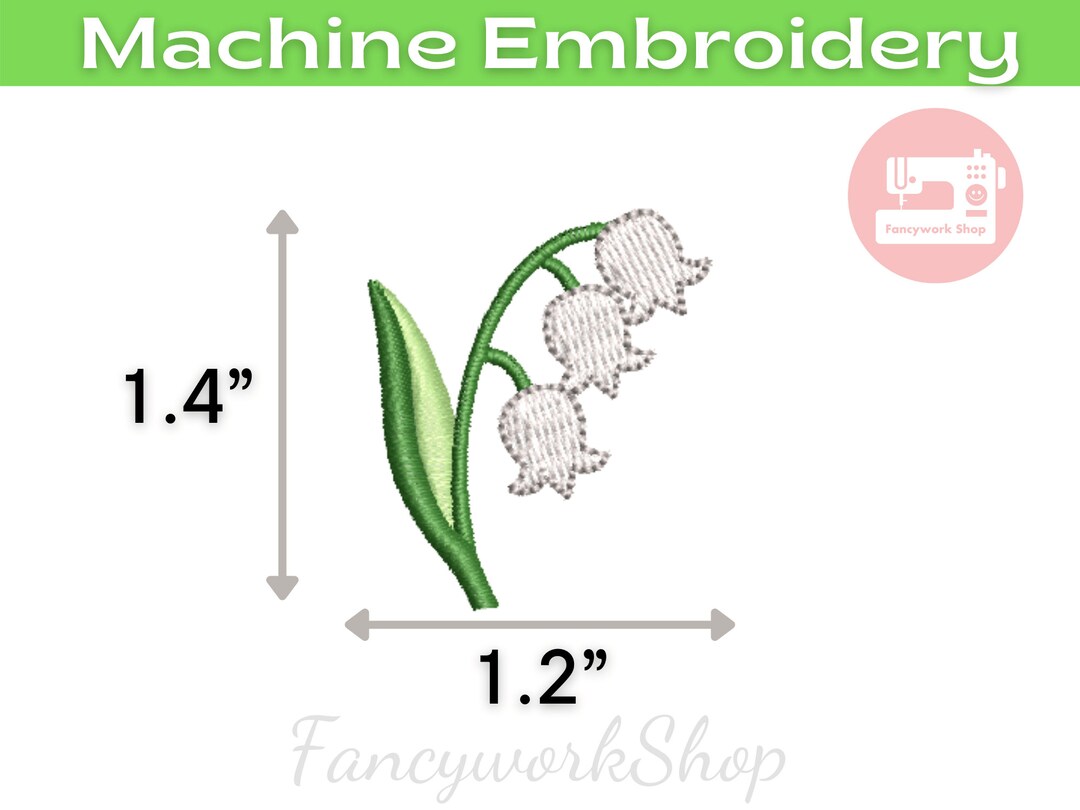 Lily of the Valley Machine Embroidery Design | Mini Flower | Tiny ...