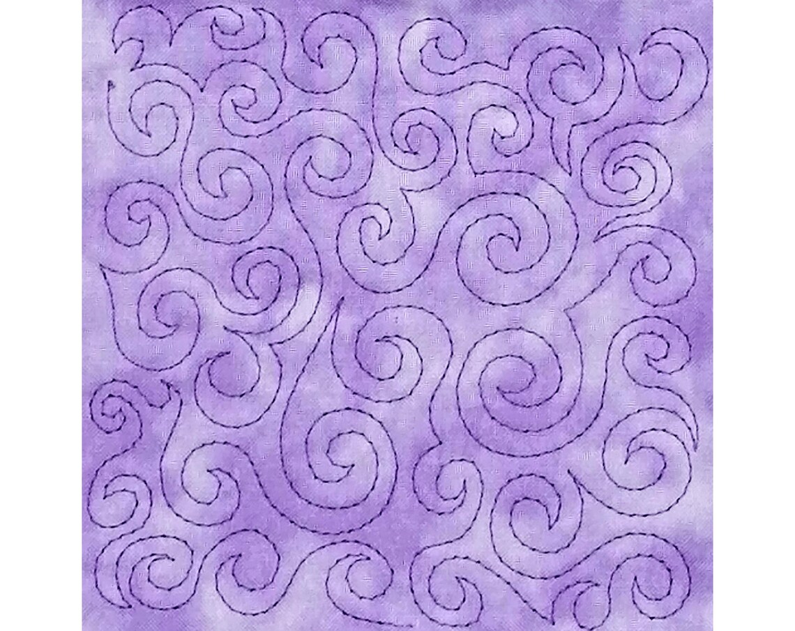 ITH Quilt Block Machine Embroidery Design Swirl 4 - Etsy