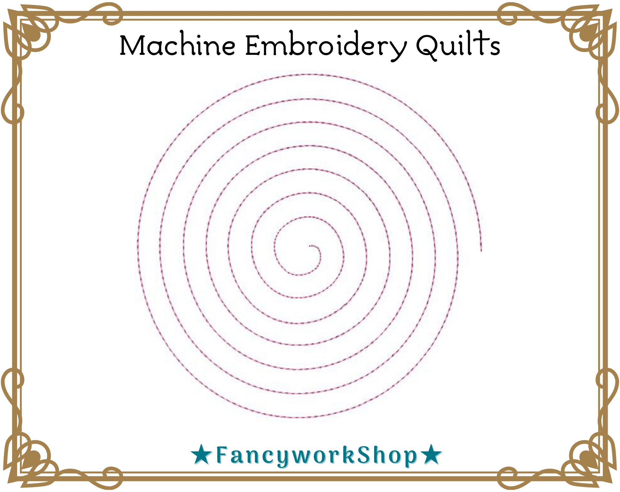 Swirl Machine Embroidery Design Quilt Block Quilting Swirls 4, 5, 6 ...