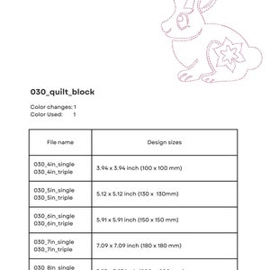 Baby Bunny Rabbit Machine Embroidery Design, Animal Quilting Motif ...