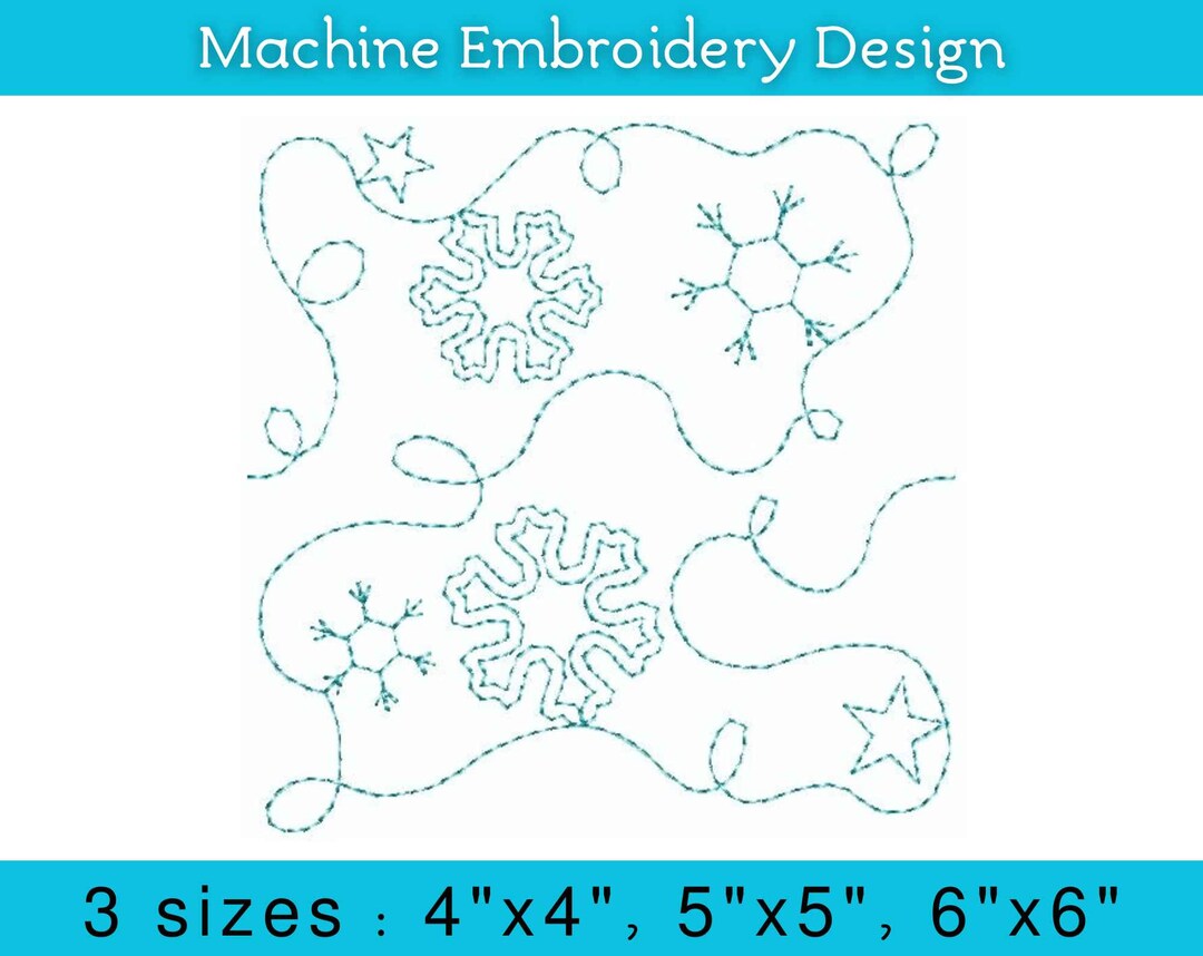 Snowflake and Star Edge to Edge Quilting Design, E2E Quilting ...