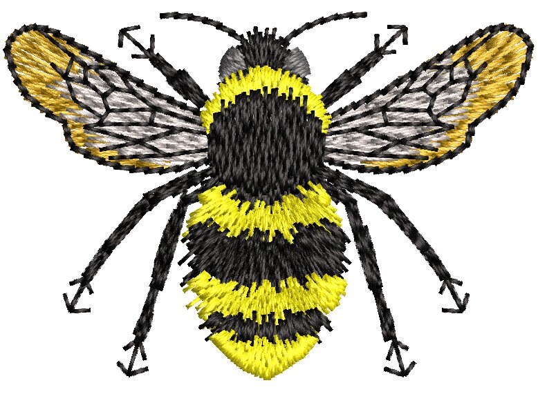 Mini Bee Machine Embroidery Design Valentines Day Machine - Etsy