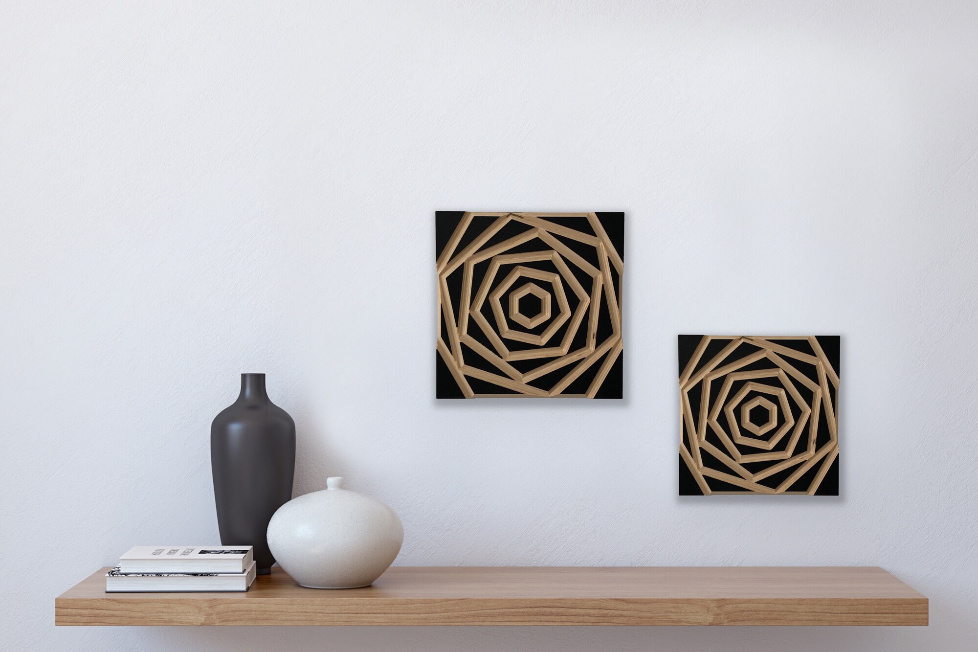 Geometric Rose Wood Wall Hanging Modern Wood Art Abstract - Etsy