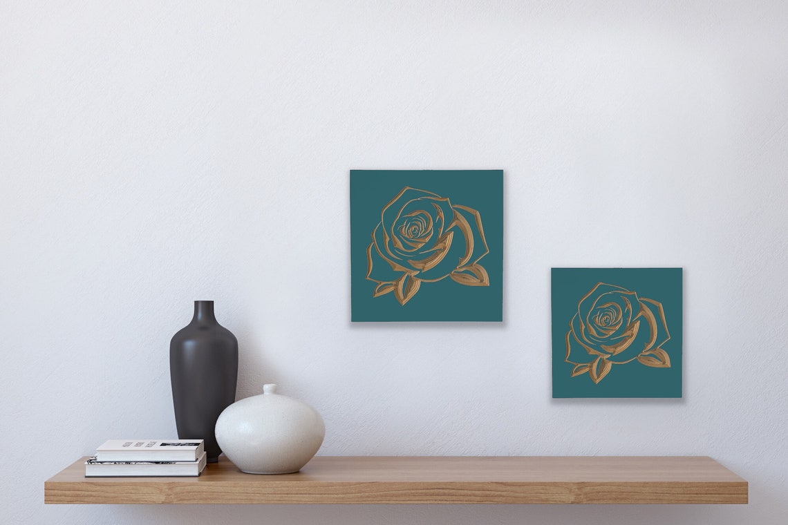 Rose Wood Wall Hanging Modern Wood Art Abstract Carving - Etsy