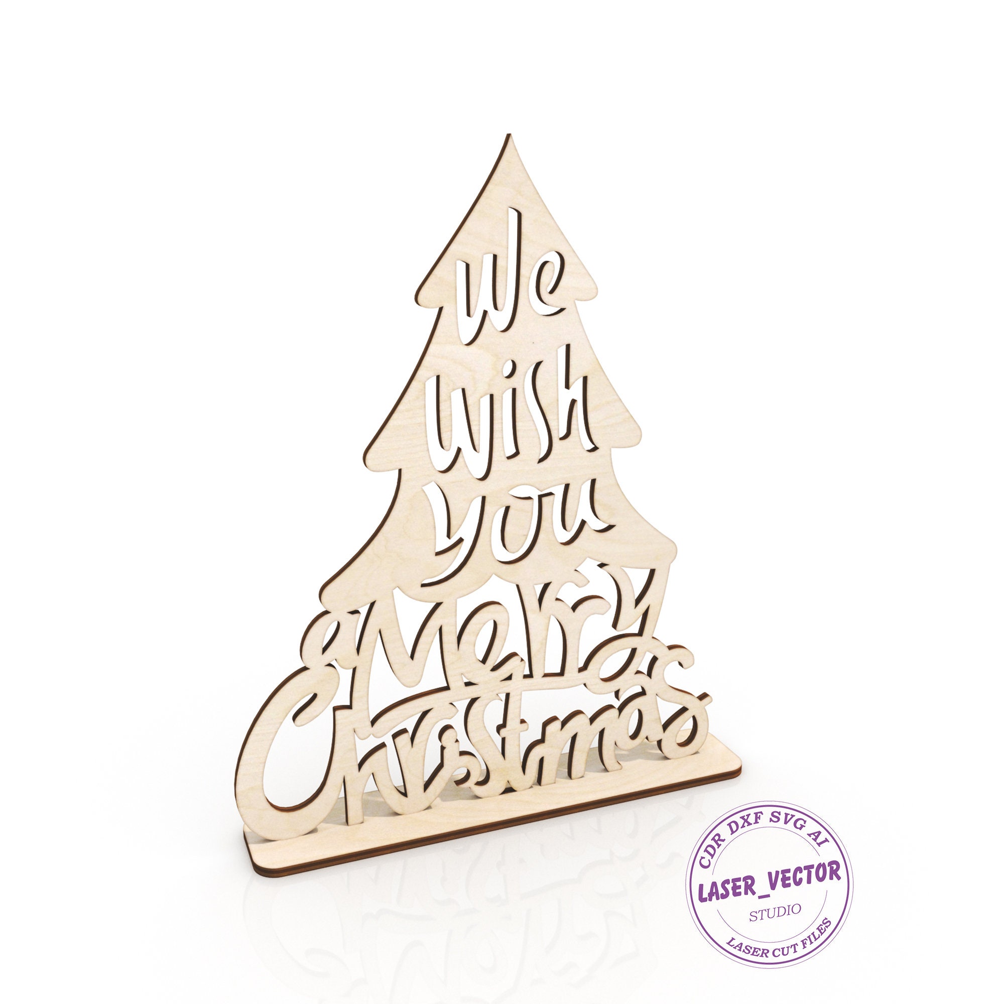 Christmas tree cnc cut file Christmas cnc template Christmas | Etsy