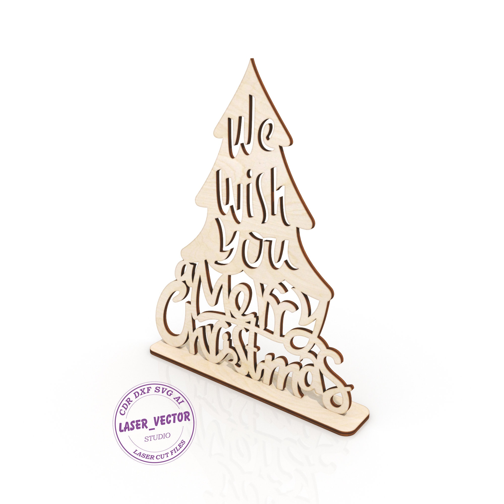 Christmas tree cnc cut file Christmas cnc template Christmas | Etsy