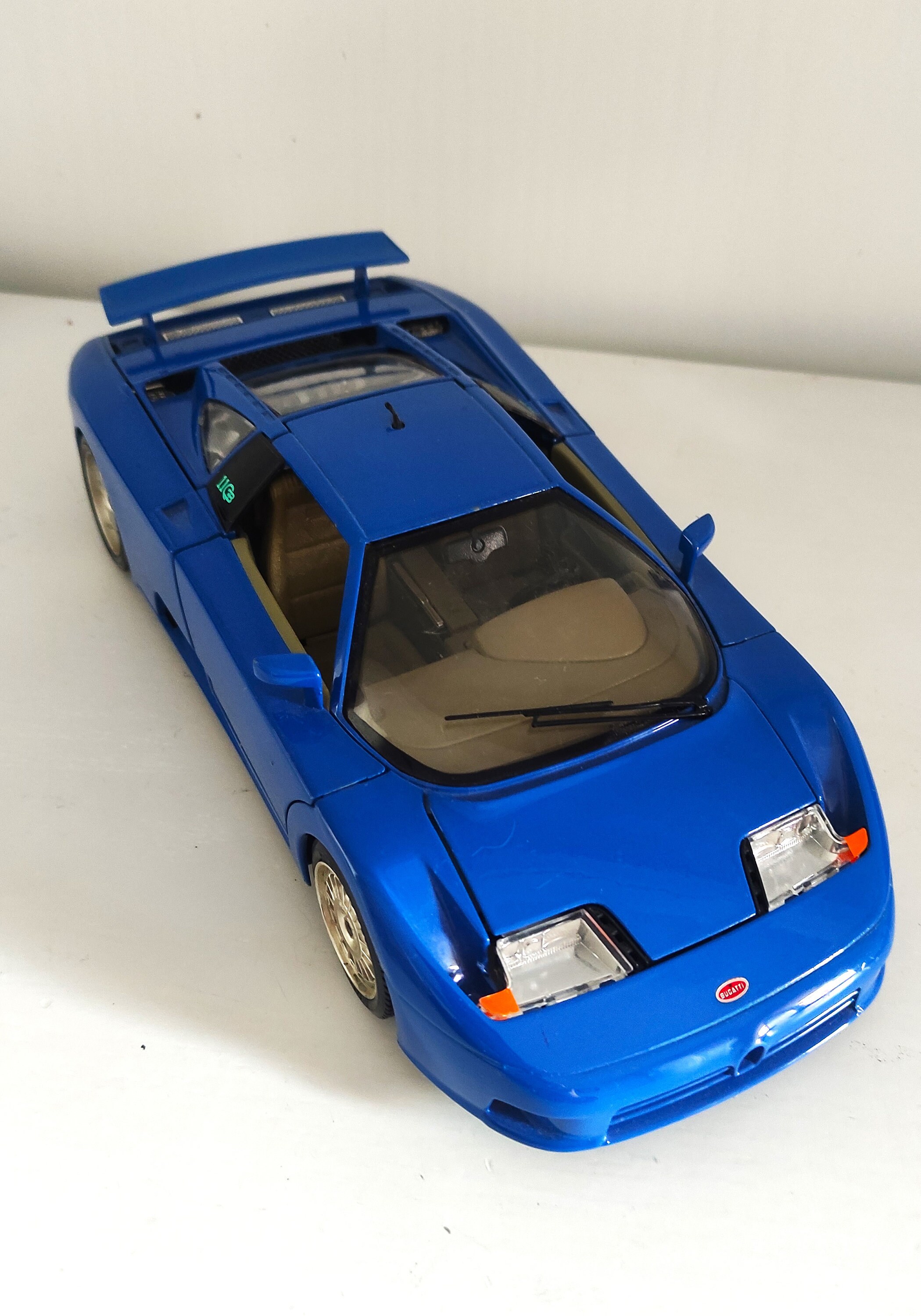 Vintage Bugaro Bugatti Diecast Car, 1991, 1/18, Big Collectible Bugatti ...