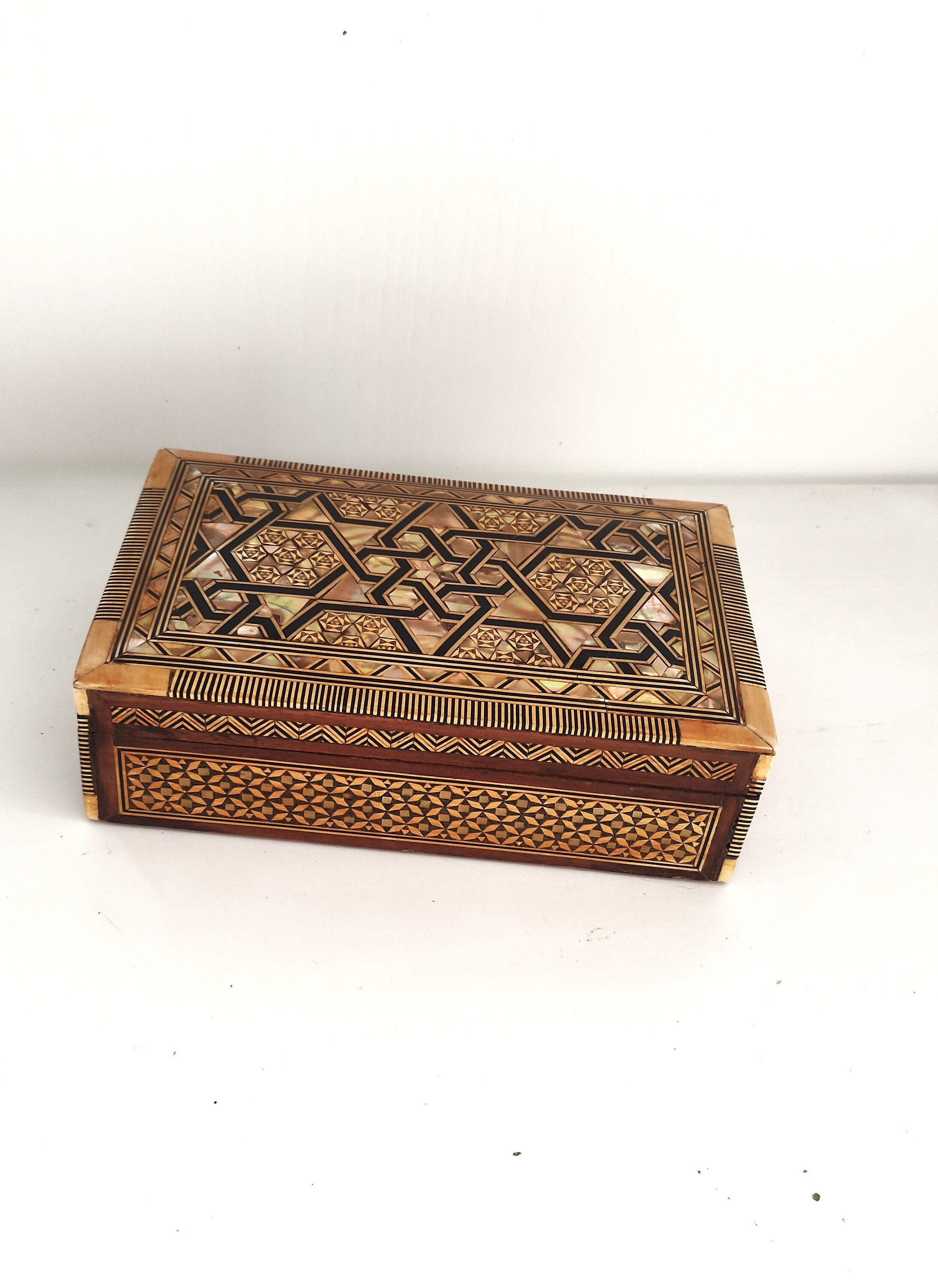 Antique Spanish Marquetry Box, Gold Jewelry Box, Taracea Spanish Jewelry Box, Antique Jewelry ...