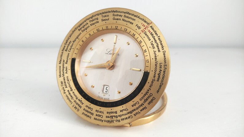 Mid-century Desk Alarm Clock Luxor, Swiss Made Alarm Clock, 8 Days ...