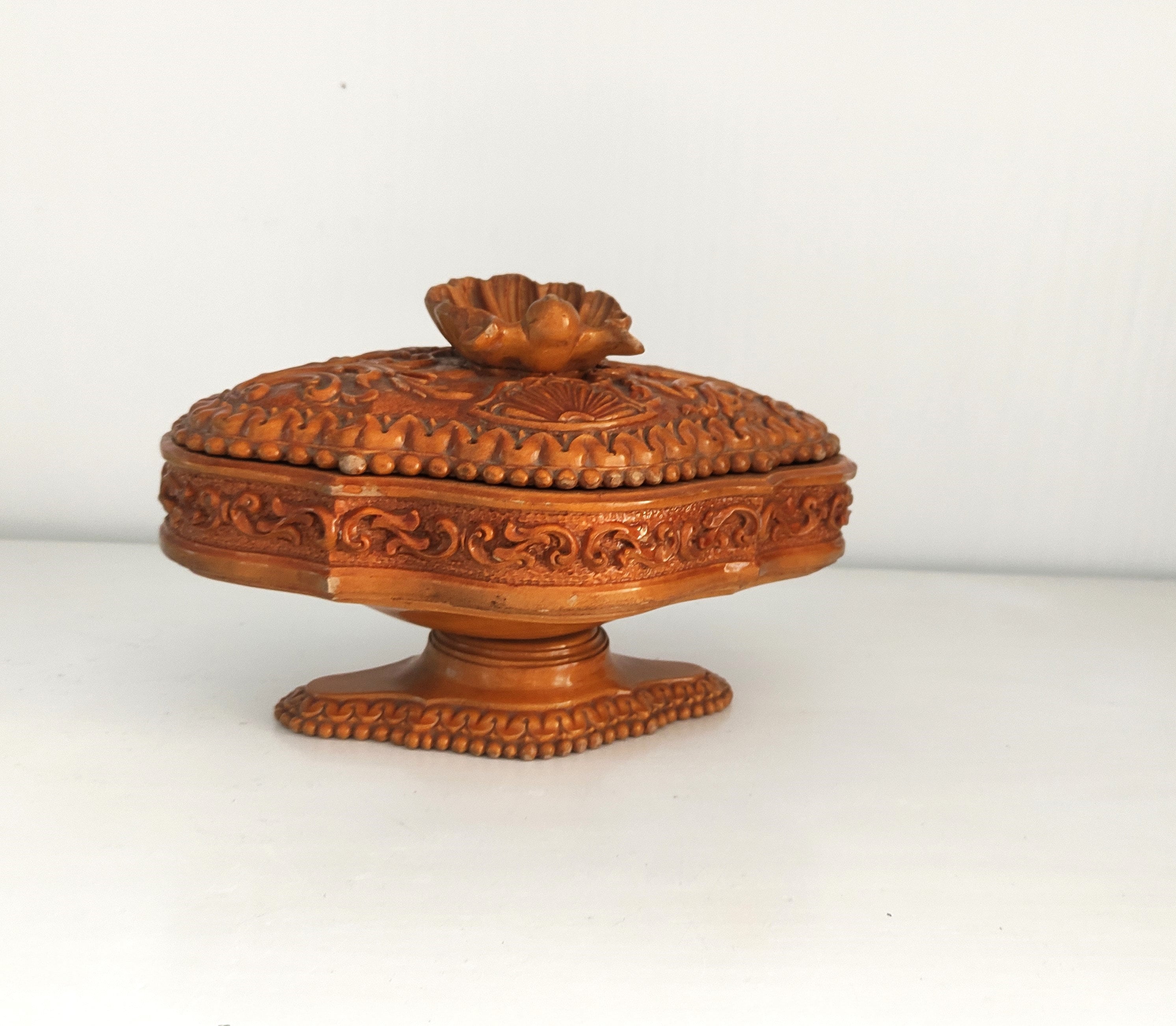 Antique French Jewelry Box, Rococo Style Jewelry Box, Hand Carved Wood ...