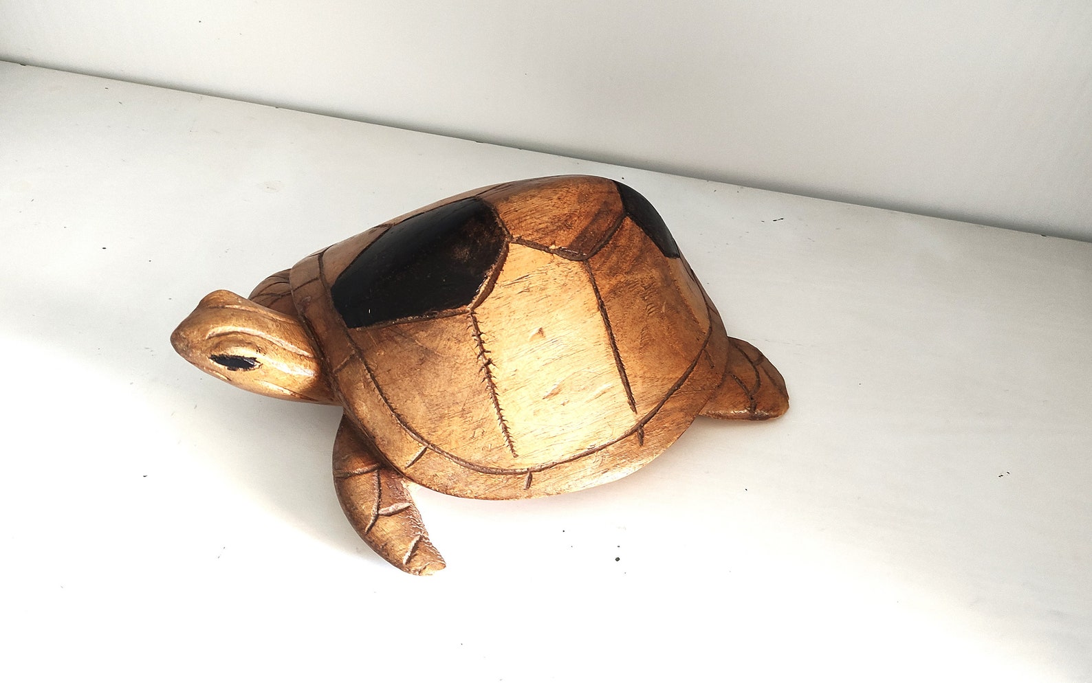 African Carved Wood Turtle Statue, Hand Carved Tortoise, Authentic ...
