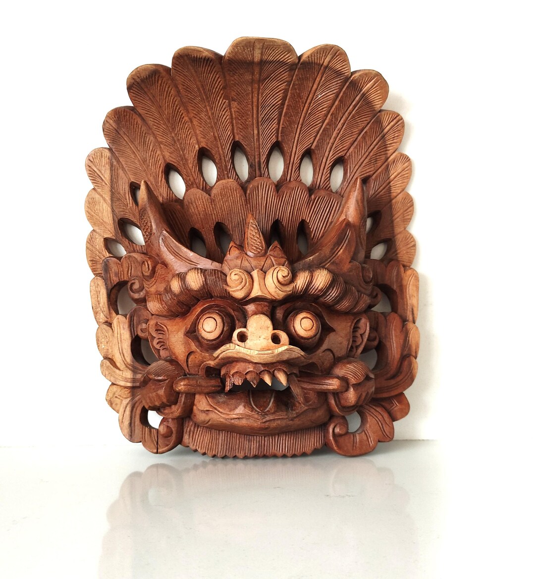 Vintage Balinese Hand Carved Barong Ket Head, Mystical Lion of ...