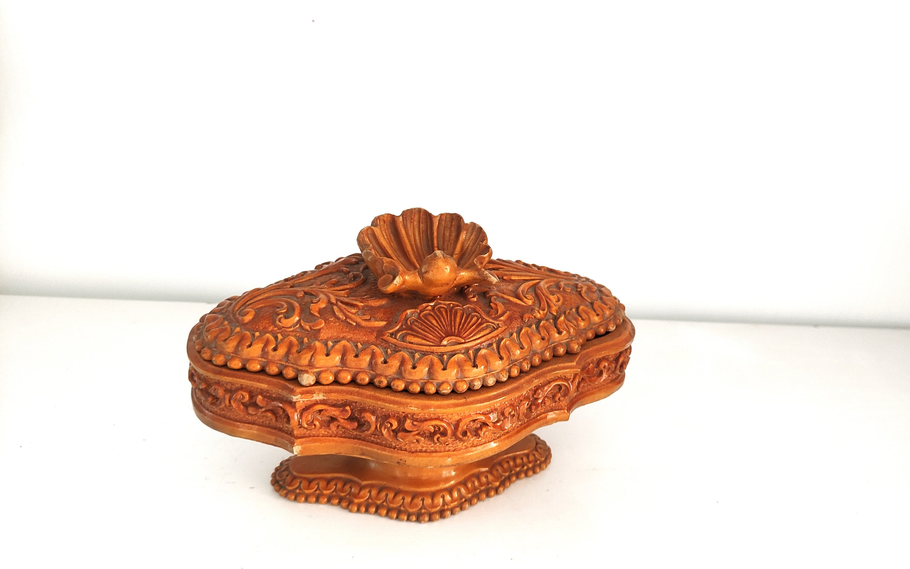 Antique French Jewelry Box, Rococo Style Jewelry Box, Hand Carved Wood ...