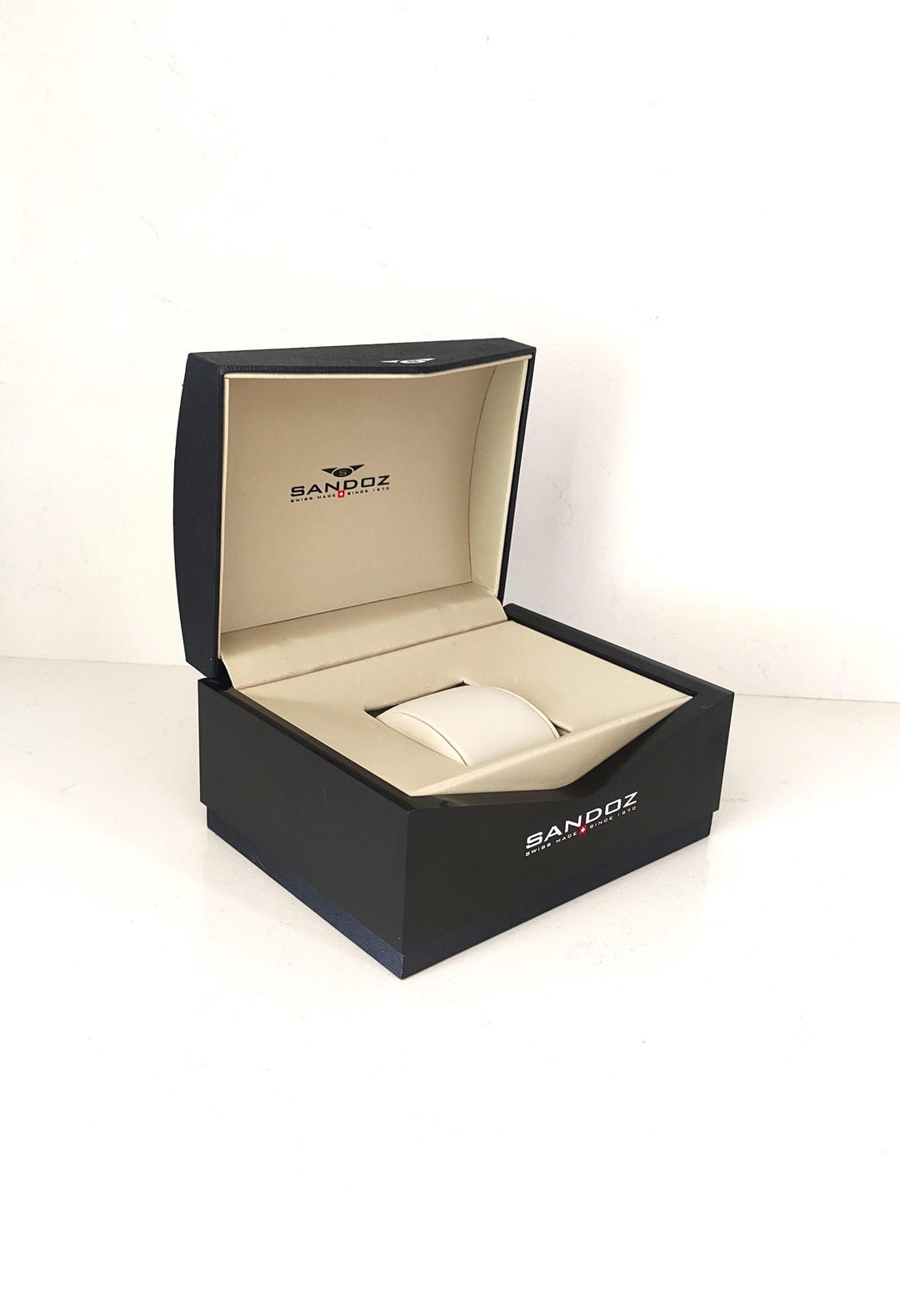 Vintage Sandoz Watch Box, Black Sandoz Watch Watchbox From the 1990ies ...