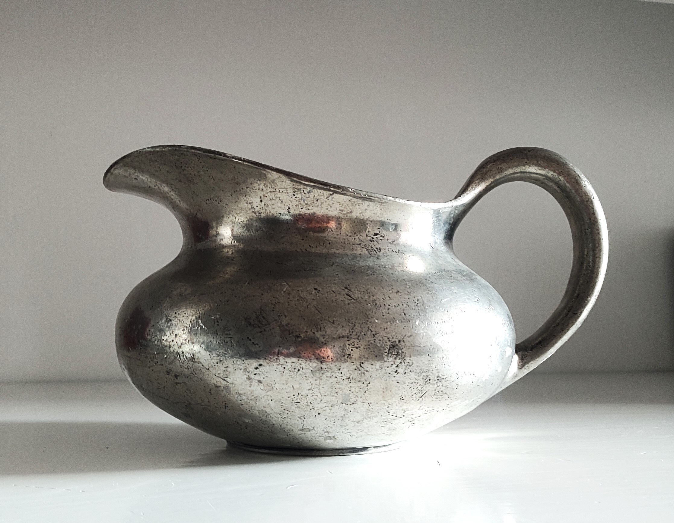 Antique Pewter Pot, E.P.U. Europe, Etain Zinn, Pewter Pitcher, Large ...