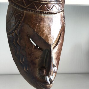 Tribal African Candleholder, African Mask Candlestick Holder, Hand ...