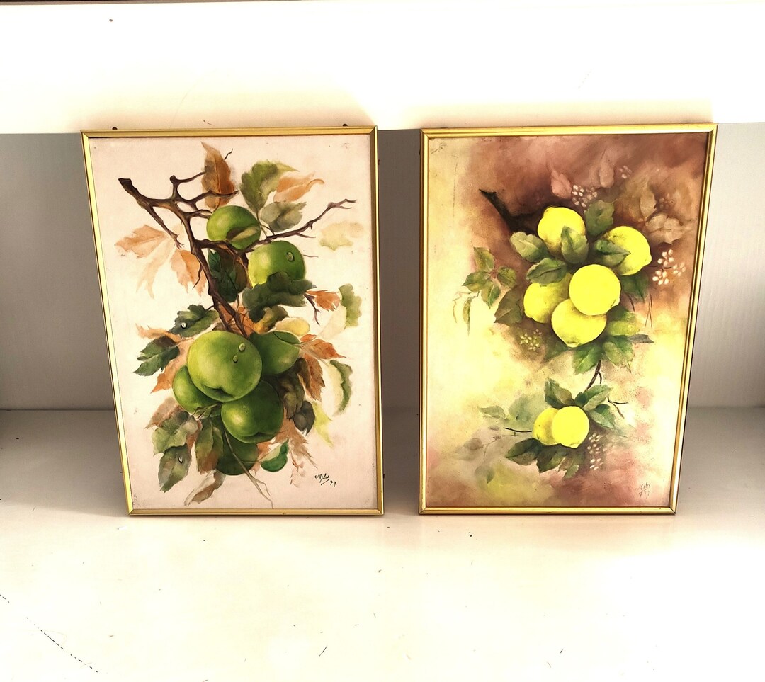 Vintage Italian Hand Painted Tiles, Italian Wall Decor, Hand Painted ...