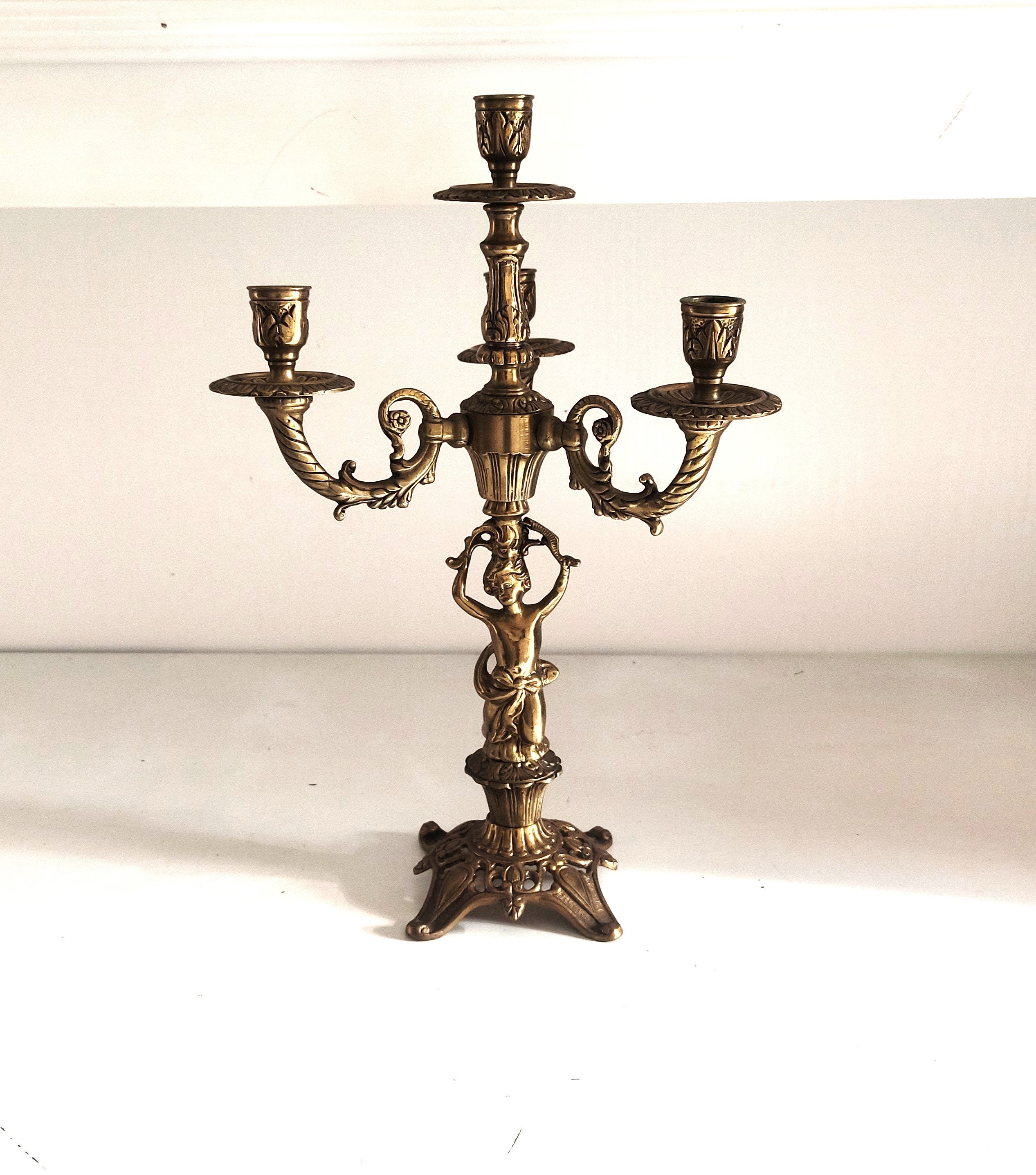 Magnificent Candelabra in Renaissance Style, With Cherub, Antique ...