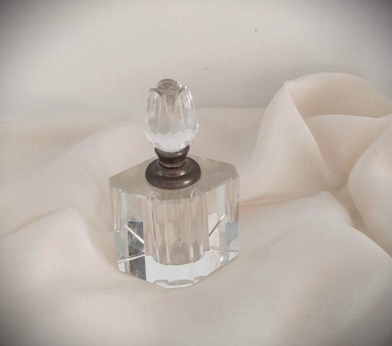 Vintage Art Deco Perfume Bottle, Cut Crystal Perfume Bottle, Vintage ...