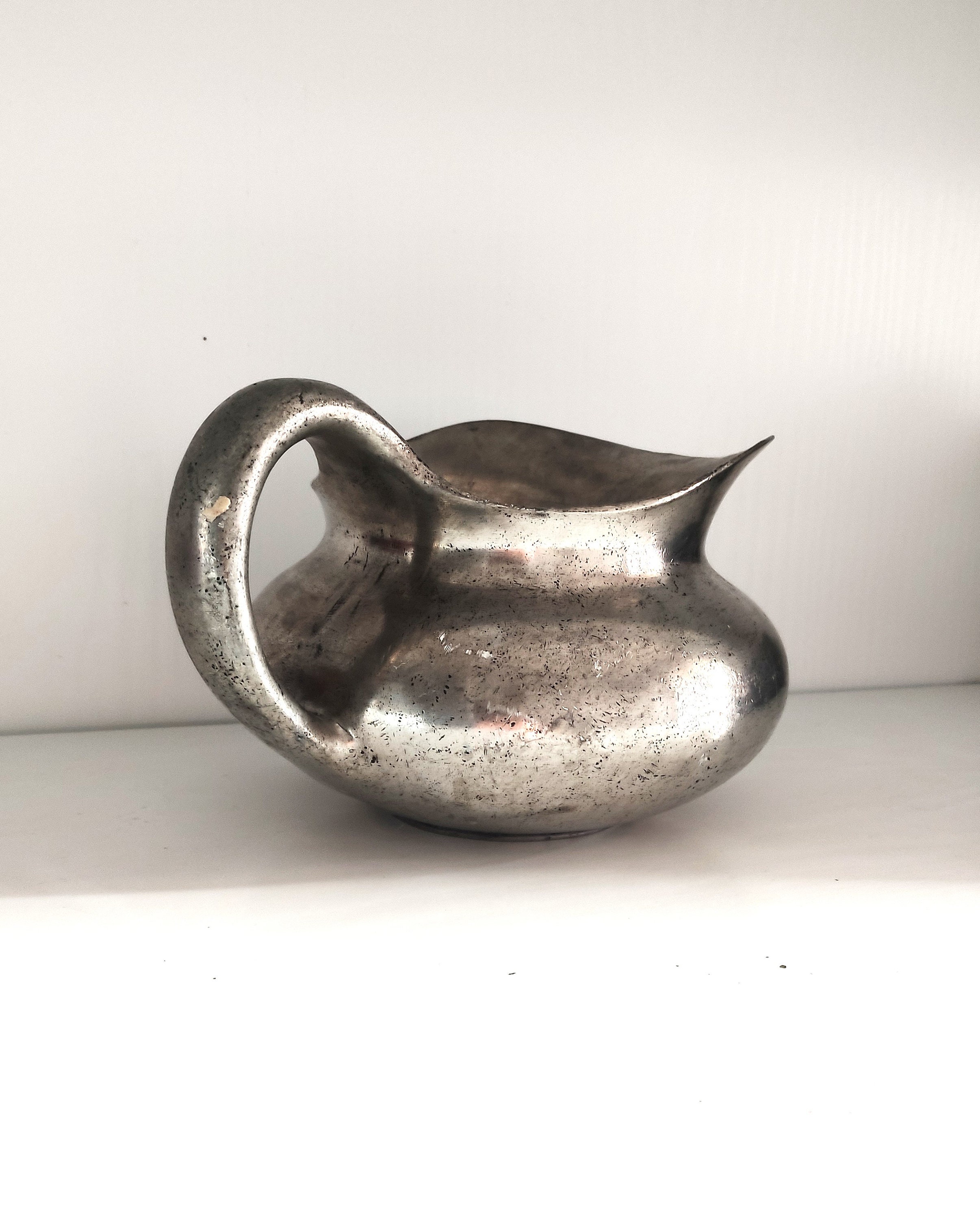 Antique Pewter Pot, E.P.U. Europe, Etain Zinn, Pewter Pitcher, Large ...