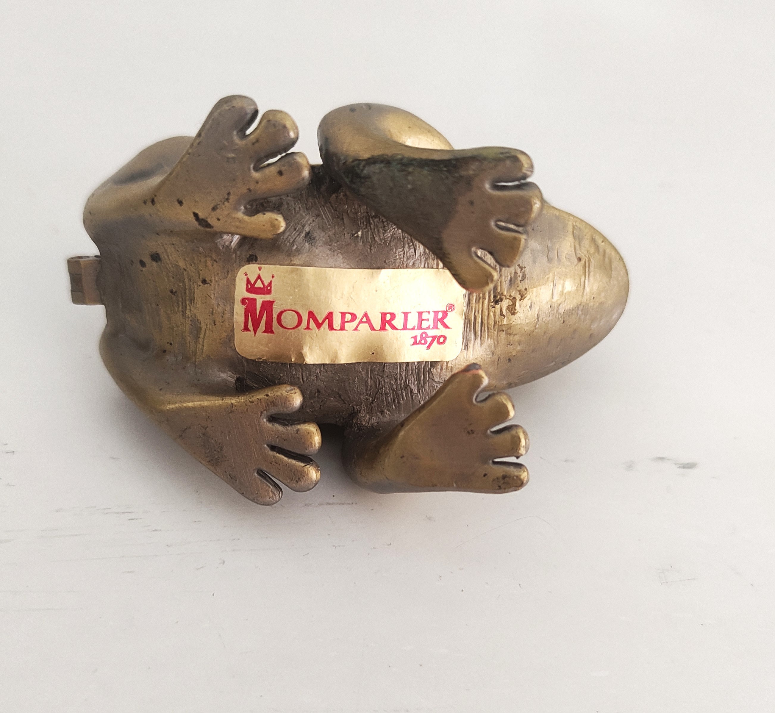 Vintage Frog Shaped Trinket or Pill Box Enamel and Bronze - Etsy