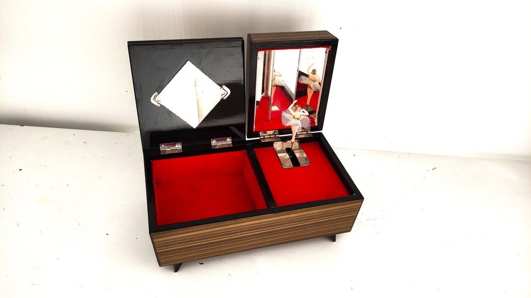 Vintage Japanese Music Jewelry Box, Dancing Ballerina Jewelry Box, La ...