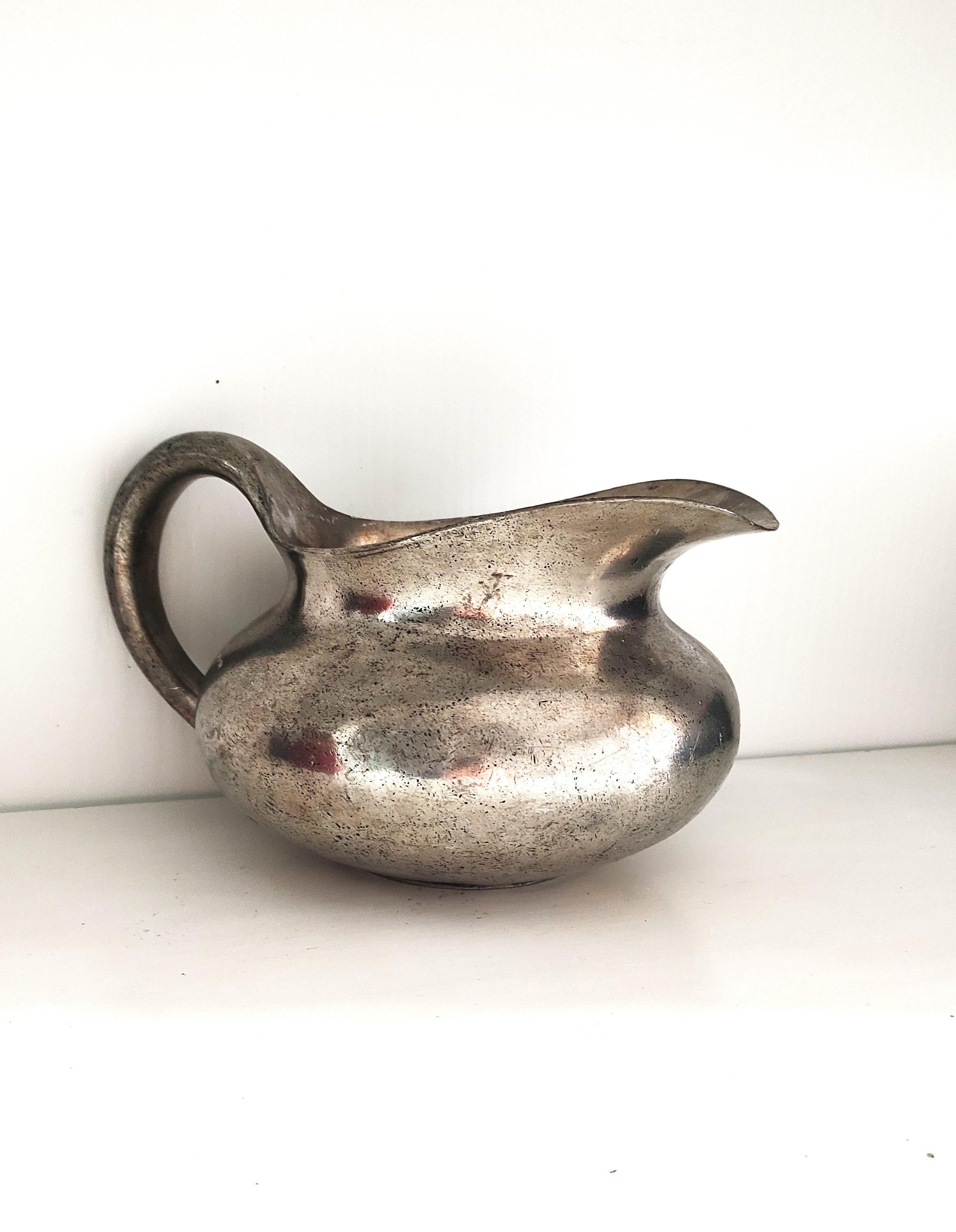Antique Pewter Pot, E.P.U. Europe, Etain Zinn, Pewter Pitcher, Large ...
