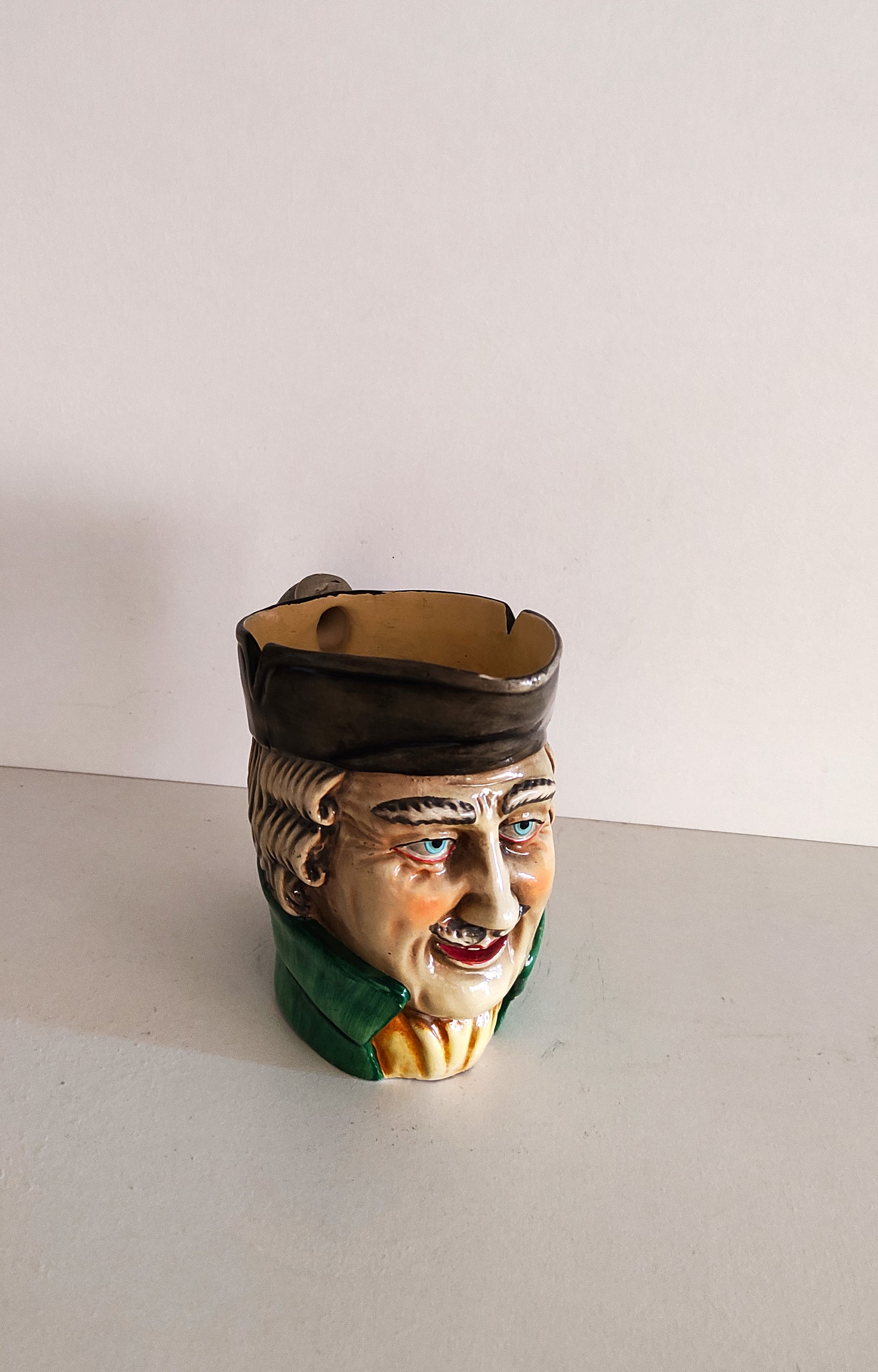 Vintage Hand-painted Smiling Soldier Jug: Glazed Ceramic Pitcher - Etsy