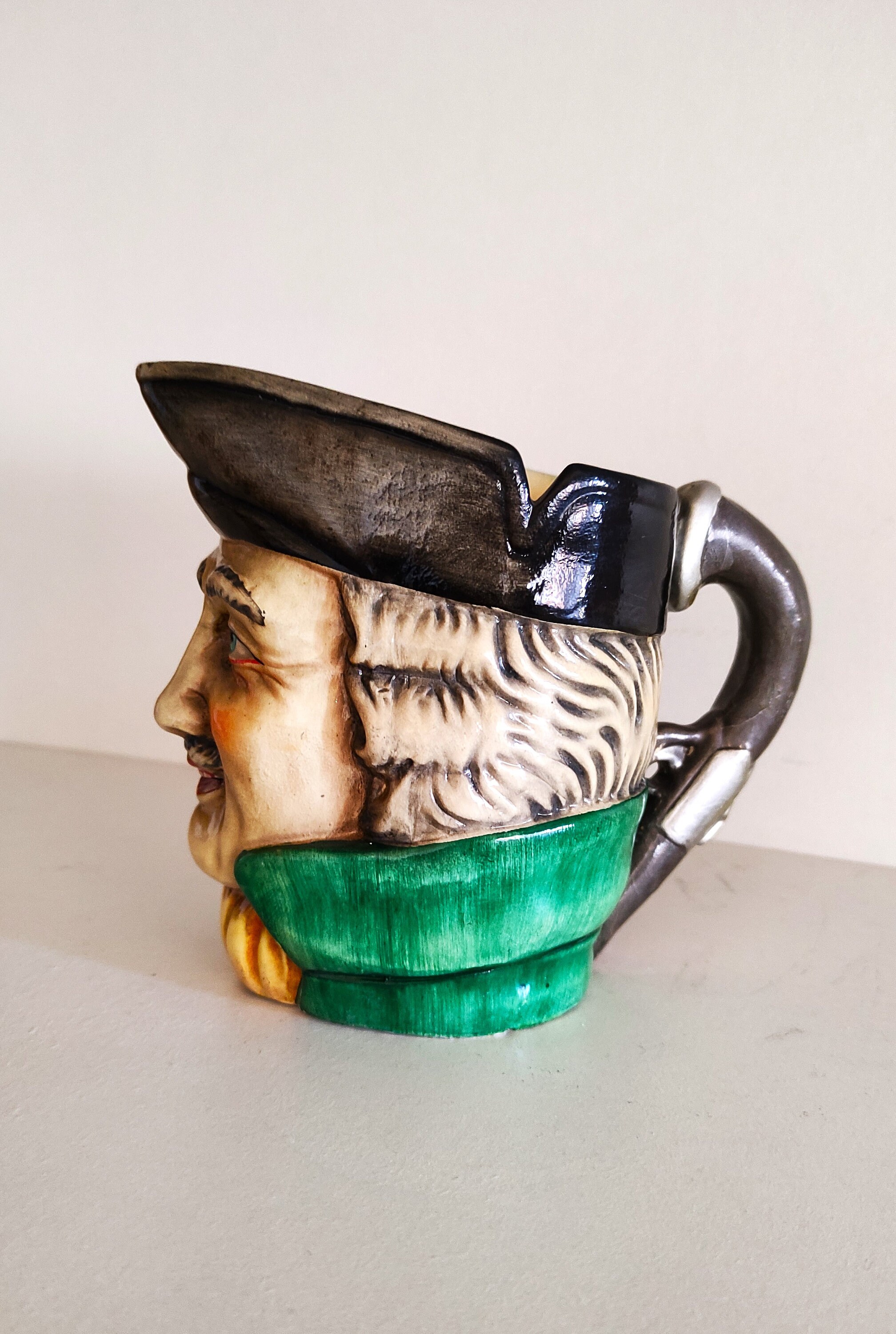 Vintage Jug With a Smiling Face, Hand Painted Jug With a Smiling ...