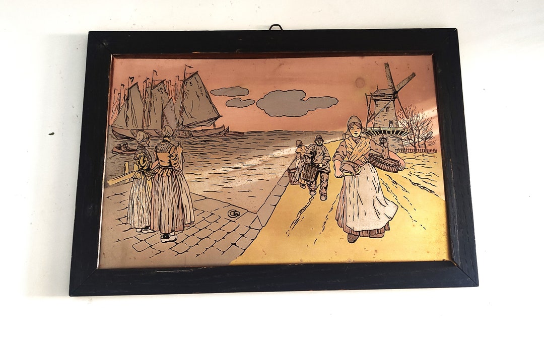 Antique Dutch Etching on Copper, Antique Dutch Copper Lithograph, Dutch ...