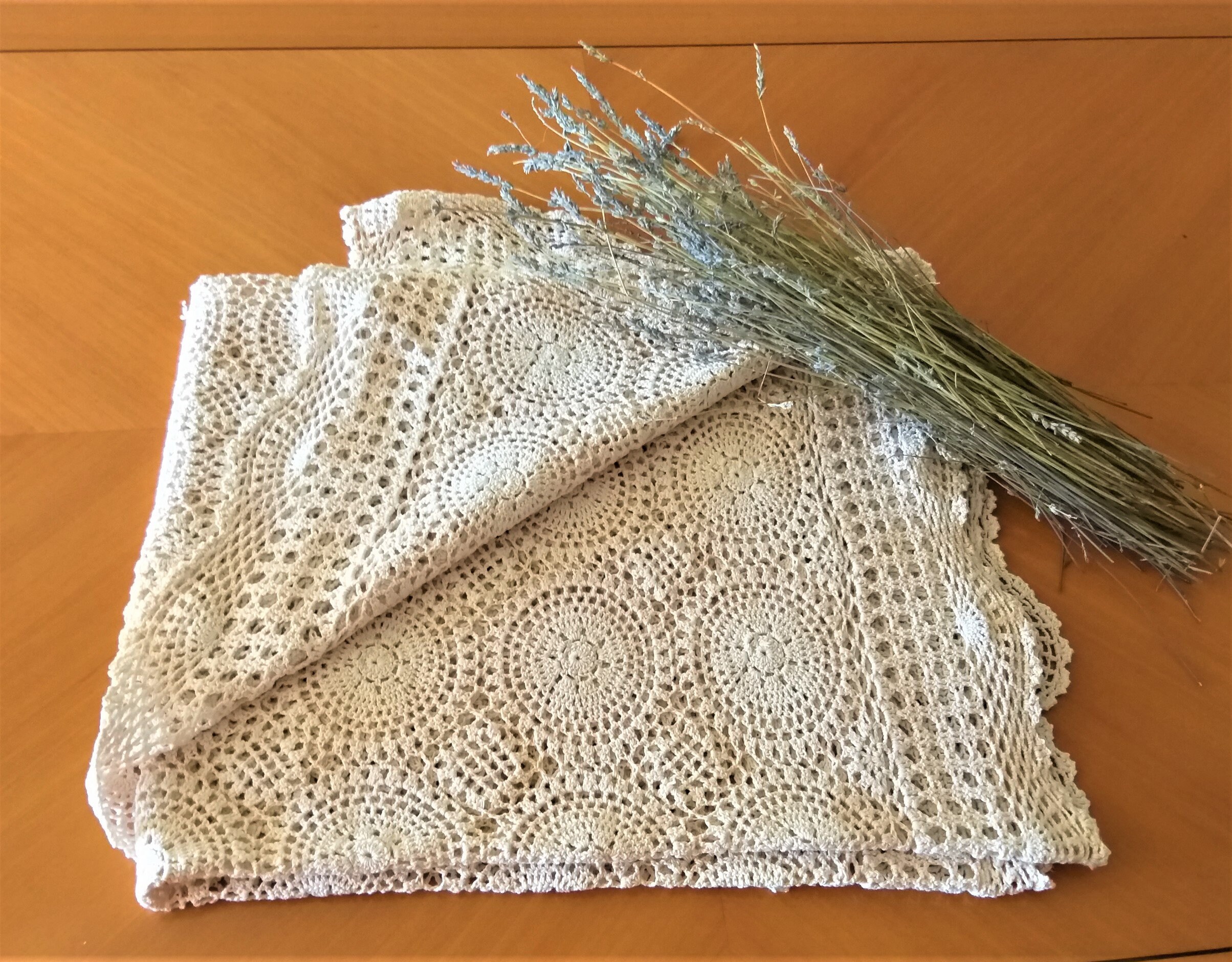 Vintage Rectangular Hand Crochet Table Cloth Vintage Table - Etsy