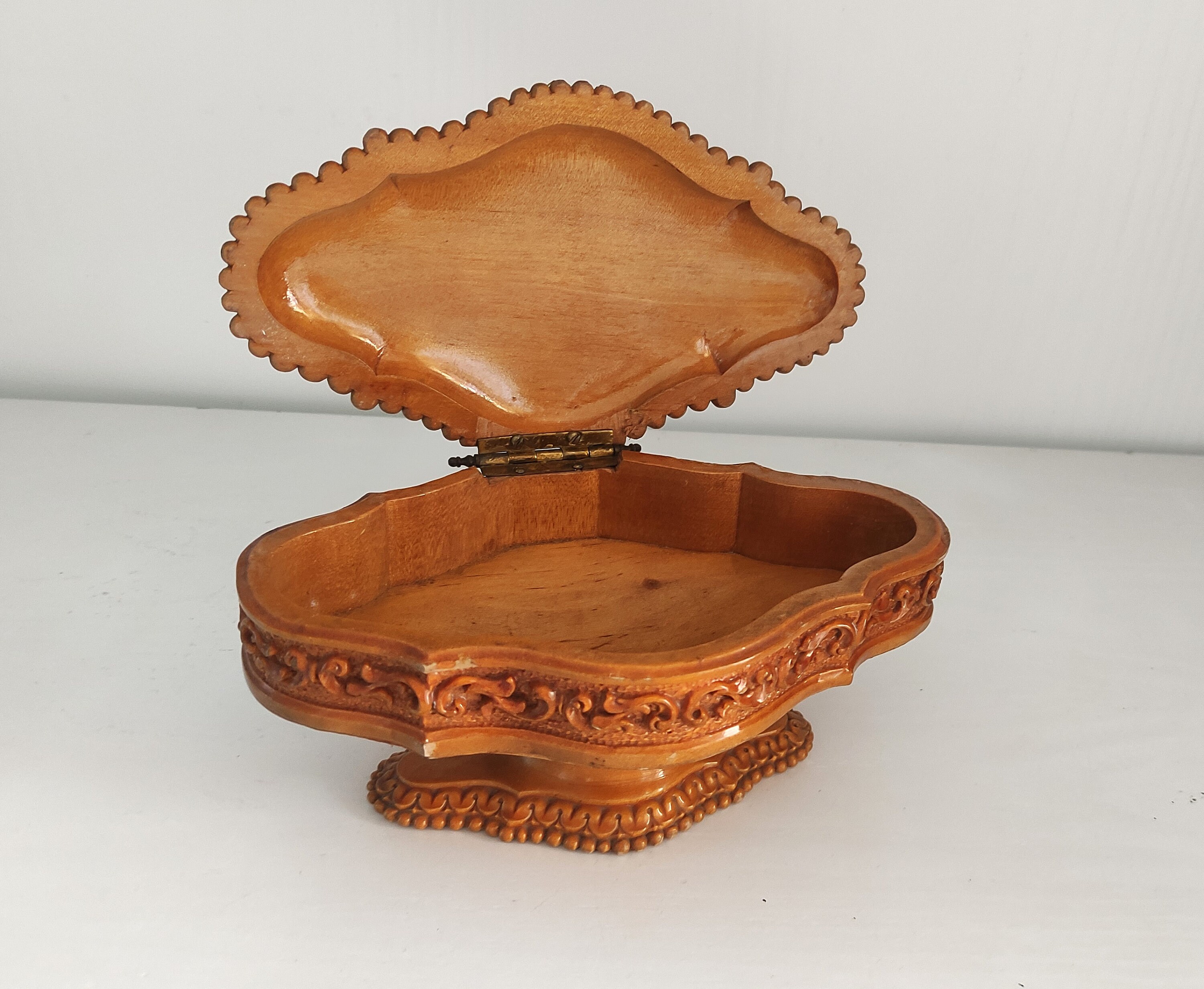 Antique French Jewelry Box, Rococo Style Jewelry Box, Hand Carved Wood ...