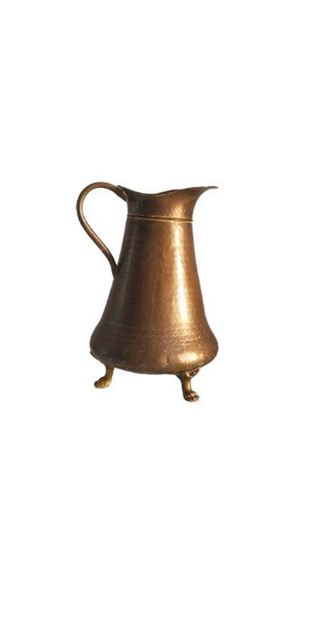 Antique French Copper Jug Copper and Brass Large Pitcher - Etsy