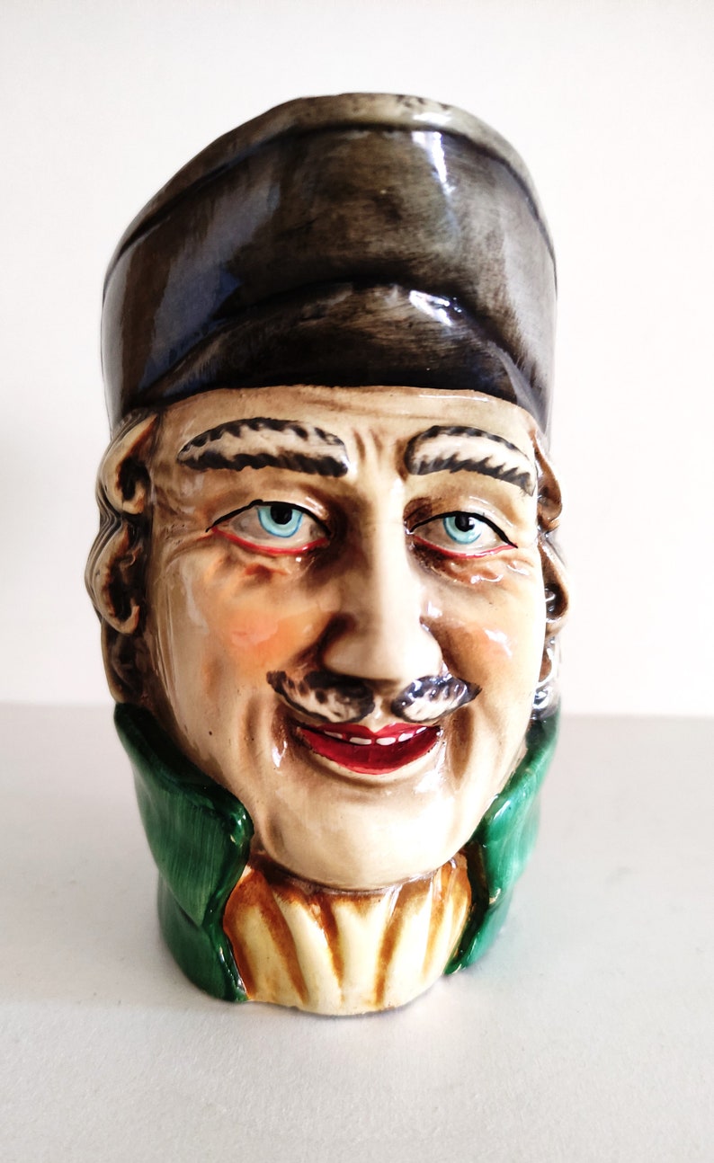 Vintage Jug With a Smiling Face, Hand Painted Jug With a Smiling ...