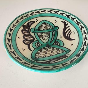Vintage Spanish Ceramic Wall Plates: Medieval Knight & Lion, Set of 2 ...