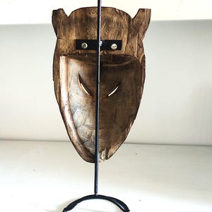 Tribal African Candleholder, African Mask Candlestick Holder, Hand ...