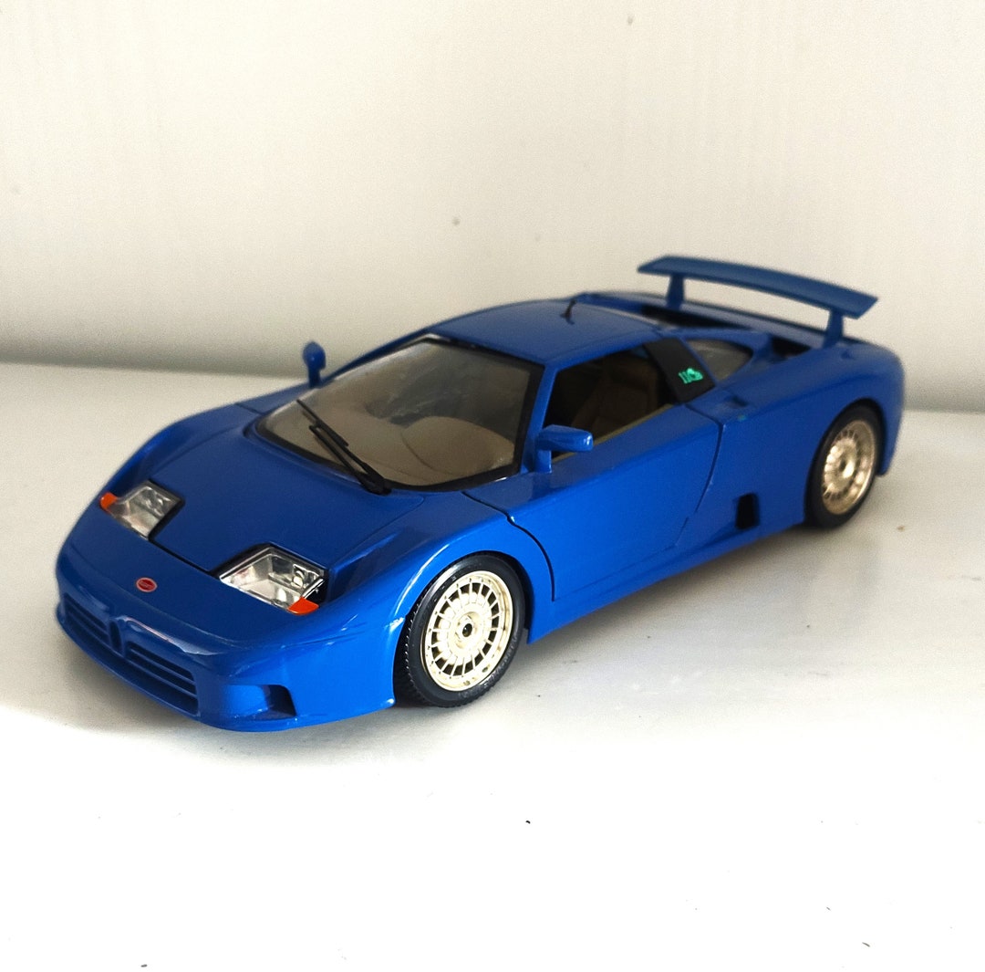 Vintage Bugaro Bugatti Diecast Car, 1991, 1/18, Big Collectible Bugatti ...