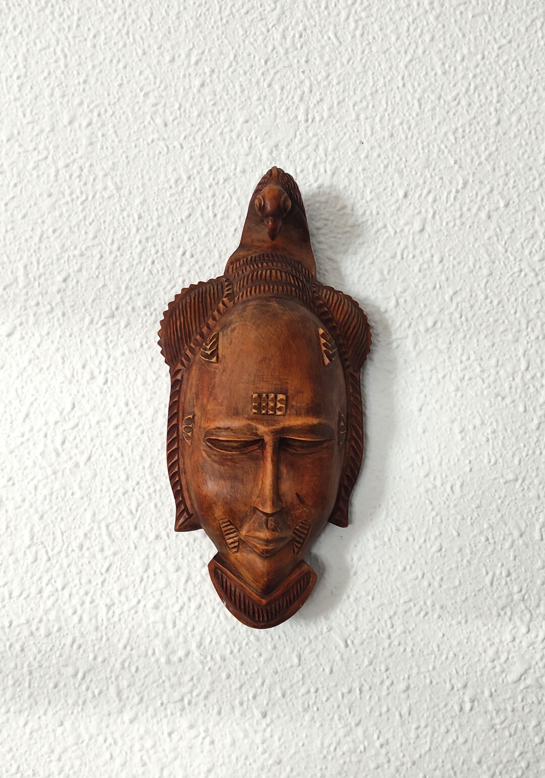 Vintage African Tribal Wall Mask, African Yohure Wall Mask, Beautifully ...