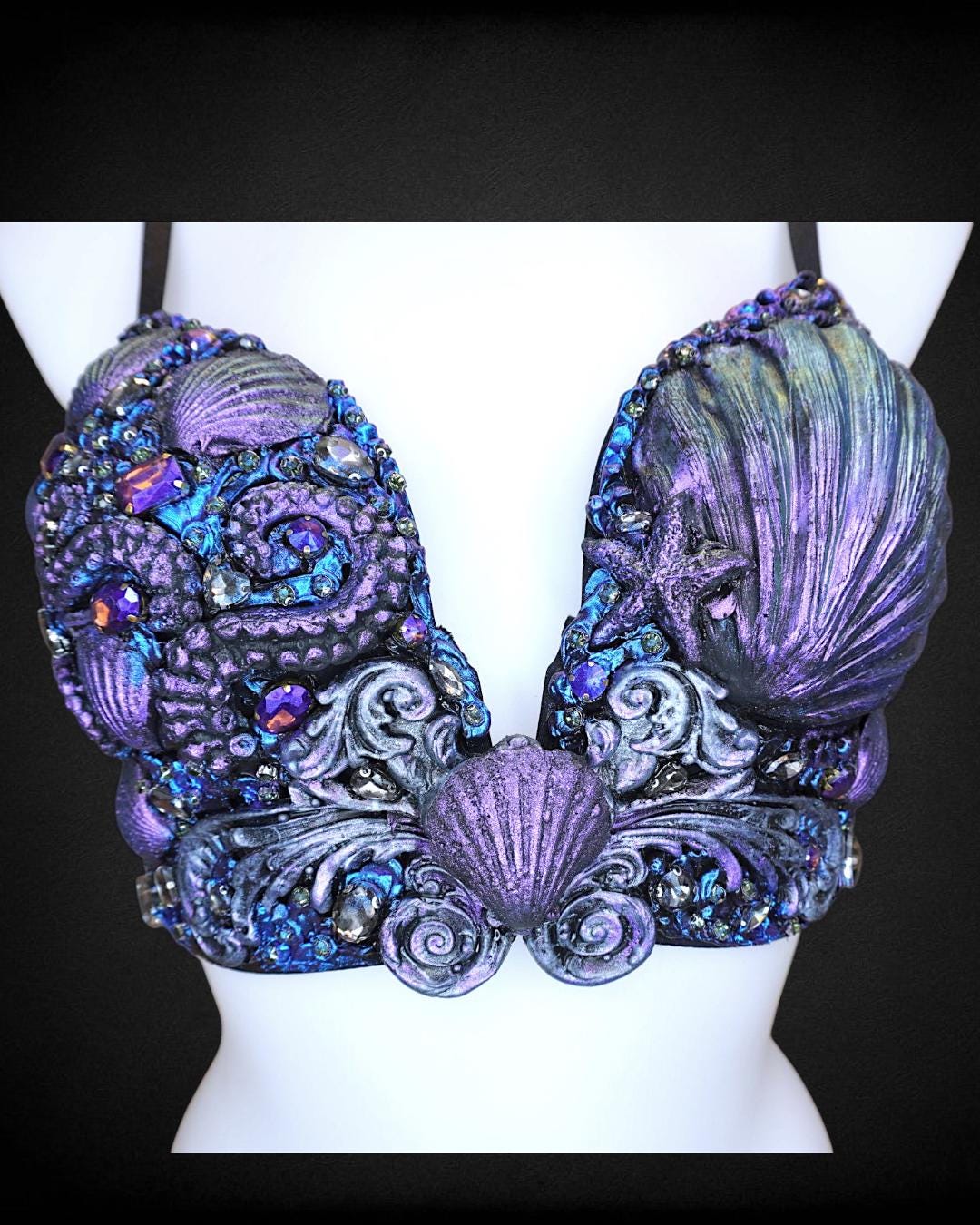 Dark Mermaid Shell & Tentacle Bra | Custom Mermaid Costume | Fantasy ...