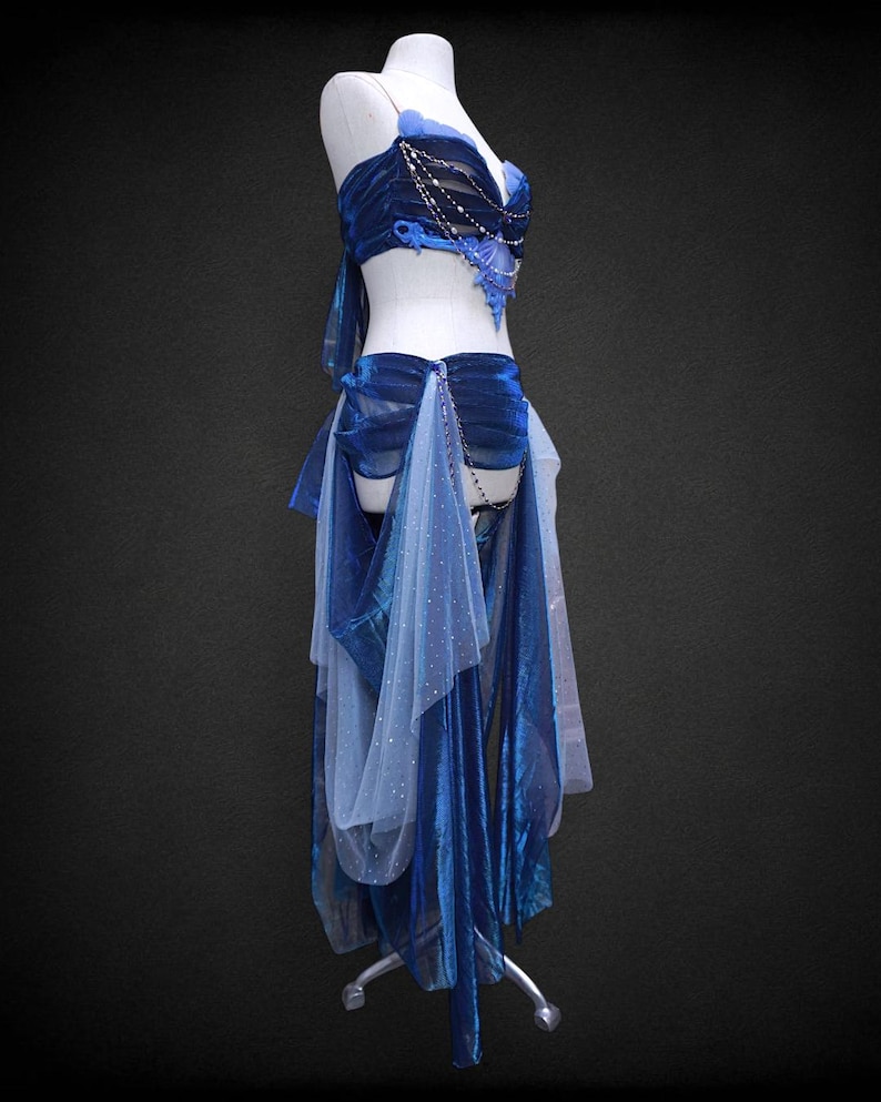 Naiad Mermaid Set Adorned With Shells and Water-reflecting Tulle ...